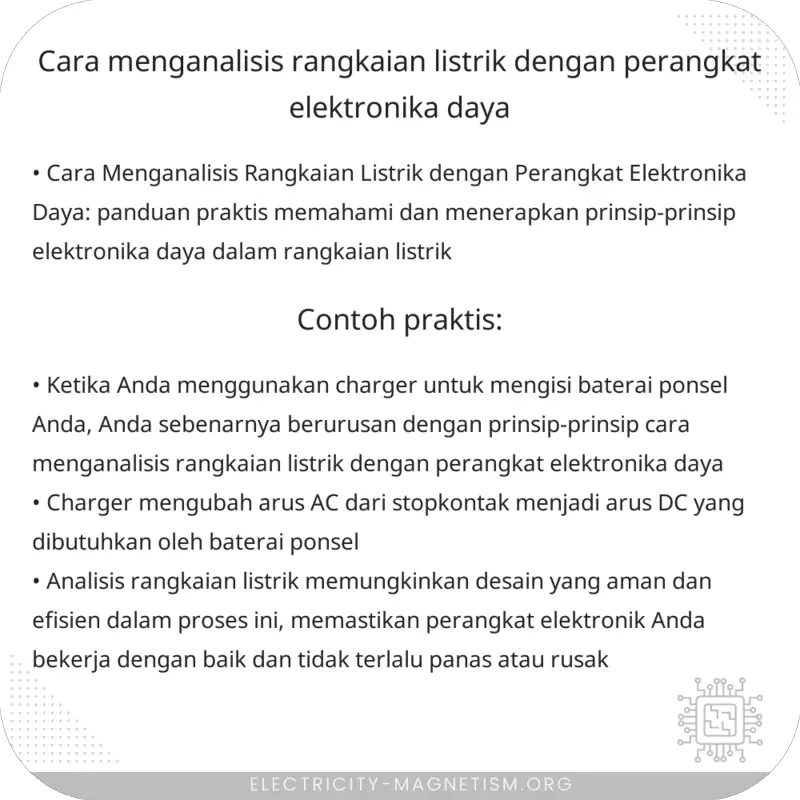 Cara Menganalisis Rangkaian Listrik dengan Perangkat Elektronika Daya ...