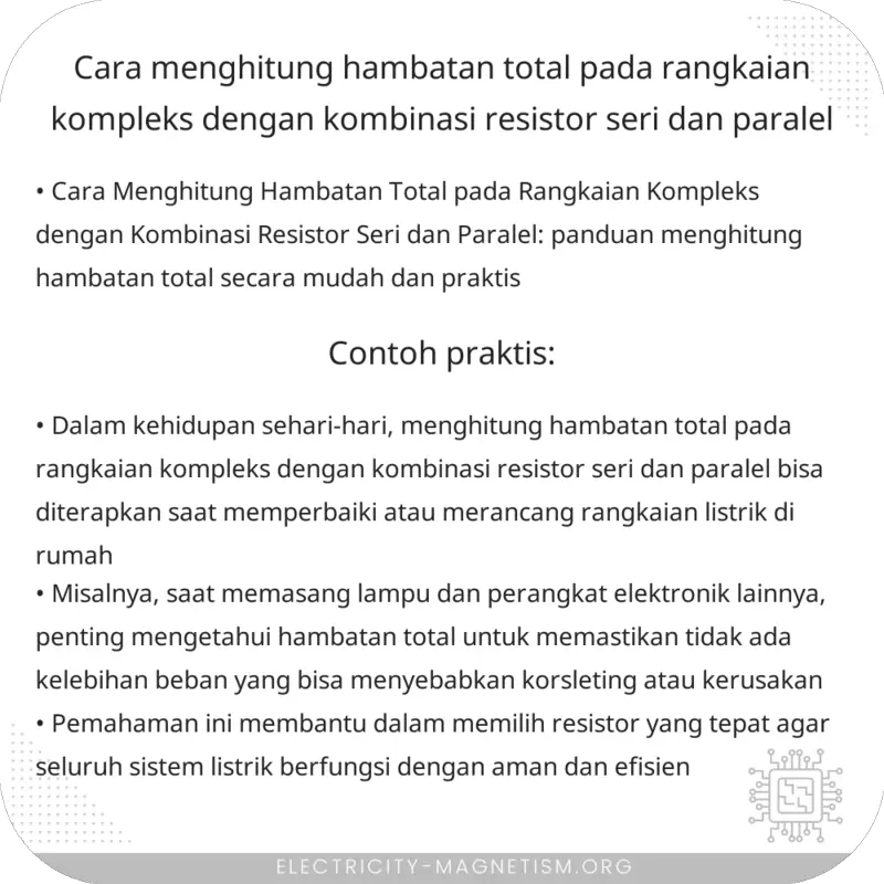 Cara Menghitung Hambatan Total pada Rangkaian Paralel