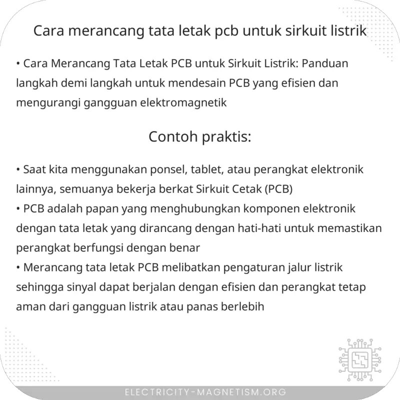 Cara Merancang Tata Letak Pcb Untuk Sirkuit Listrik Electricity