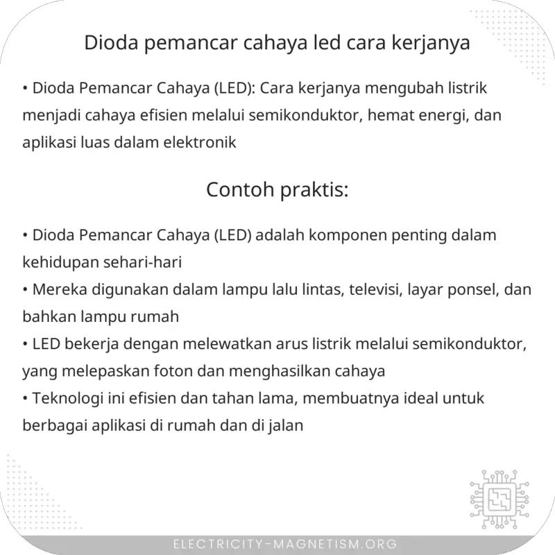 Dioda Pemancar Cahaya (LED) | Cara Kerjanya