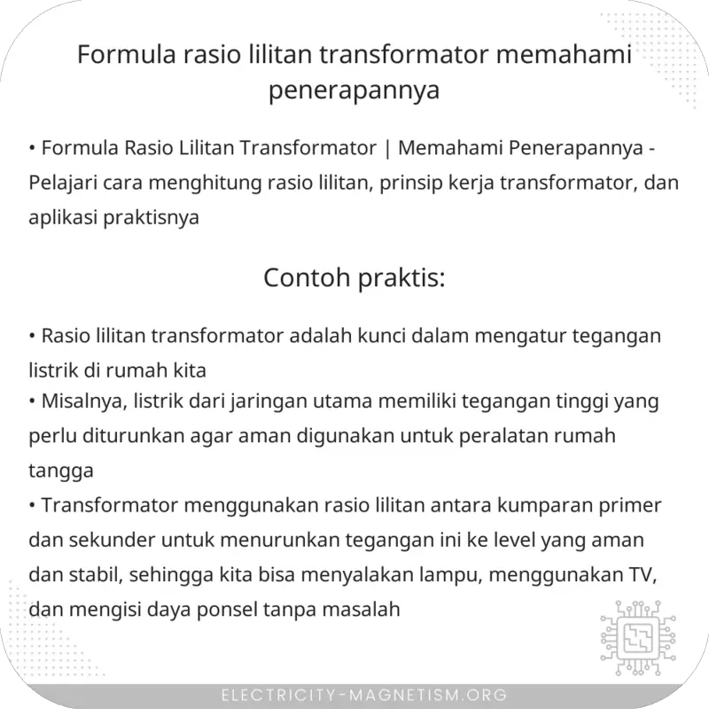 Formula Rasio Lilitan Transformator | Memahami Penerapannya ...