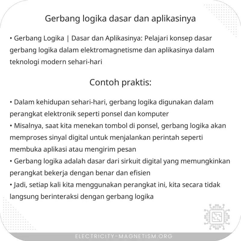 Gerbang Logika | Dasar dan Aplikasinya – Electricity – Magnetism
