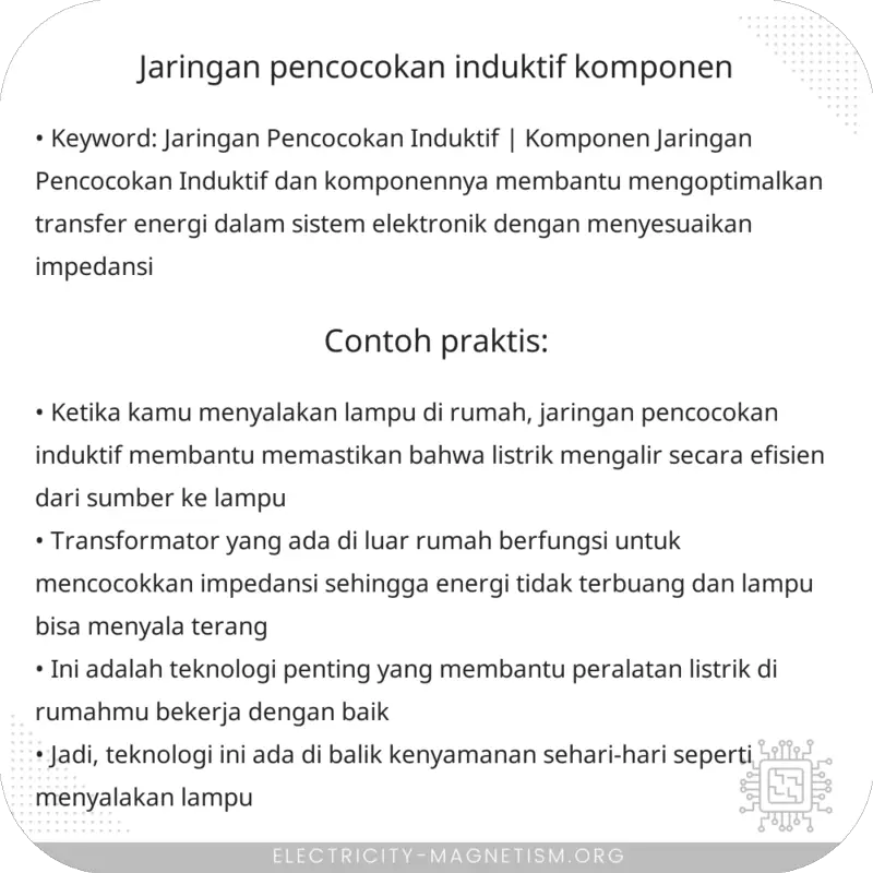 Jaringan Pencocokan Induktif | Komponen – Electricity – Magnetism