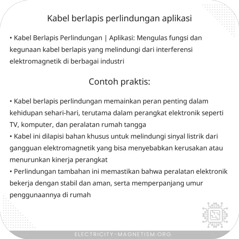 Kabel Berlapis Perlindungan | Aplikasi – Electricity – Magnetism