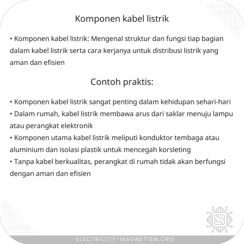 Komponen Kabel Listrik