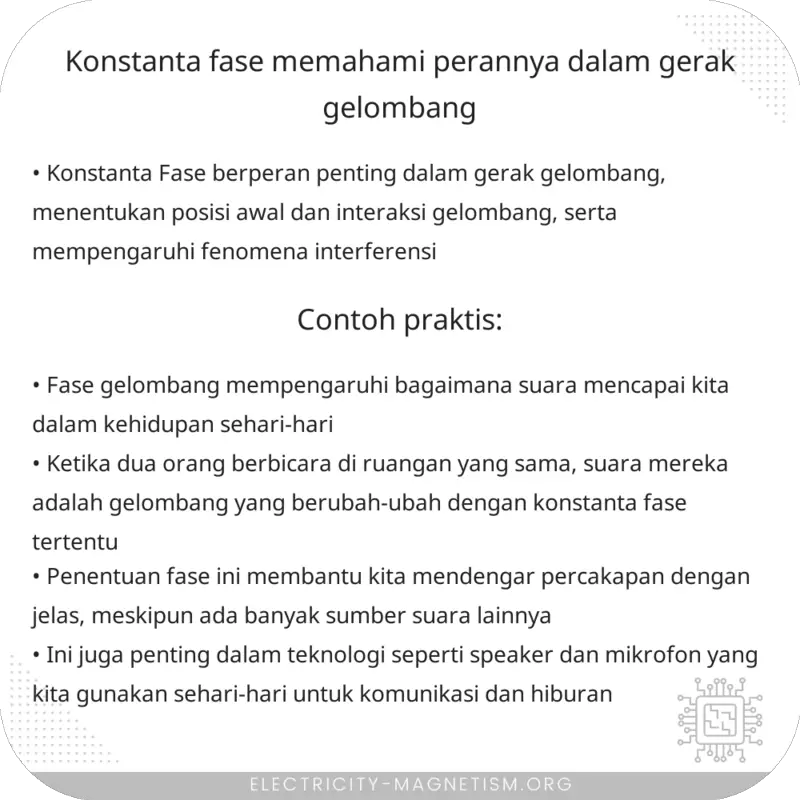 Konstanta Fase | Memahami Perannya dalam Gerak Gelombang