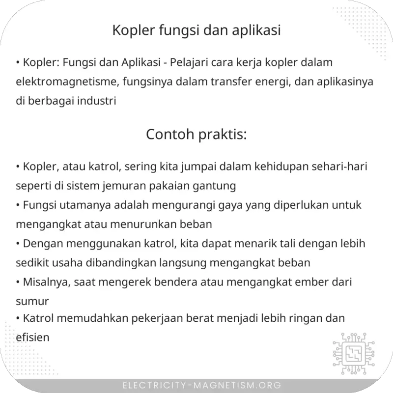 Kopler | Fungsi dan Aplikasi – Electricity – Magnetism
