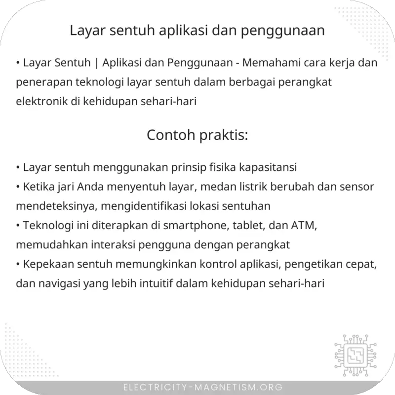 Layar Sentuh | Aplikasi dan Penggunaan