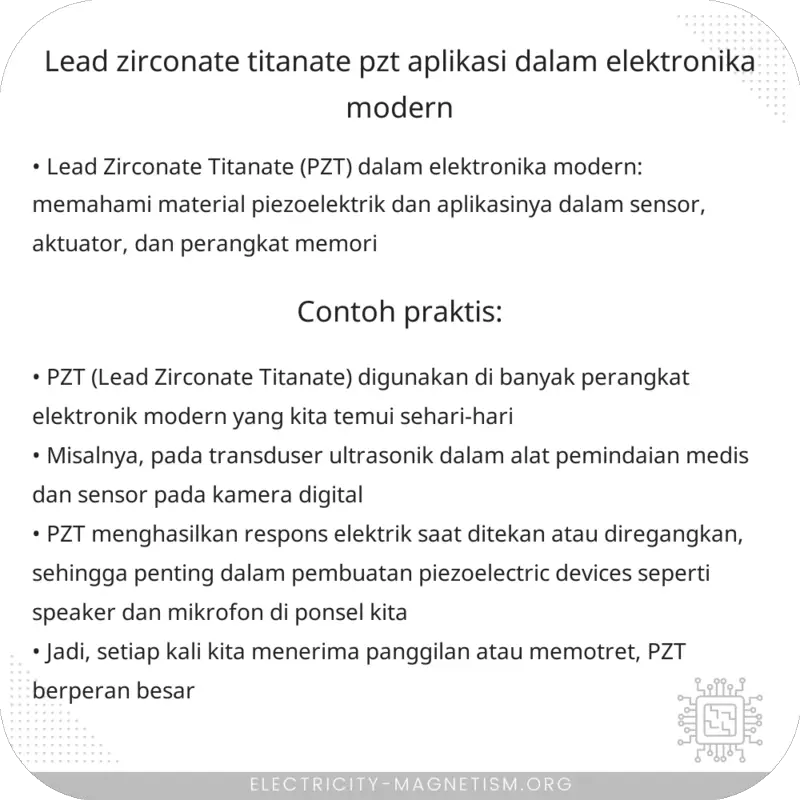 Lead Zirconate Titanate (PZT) | Aplikasi dalam Elektronika Modern ...