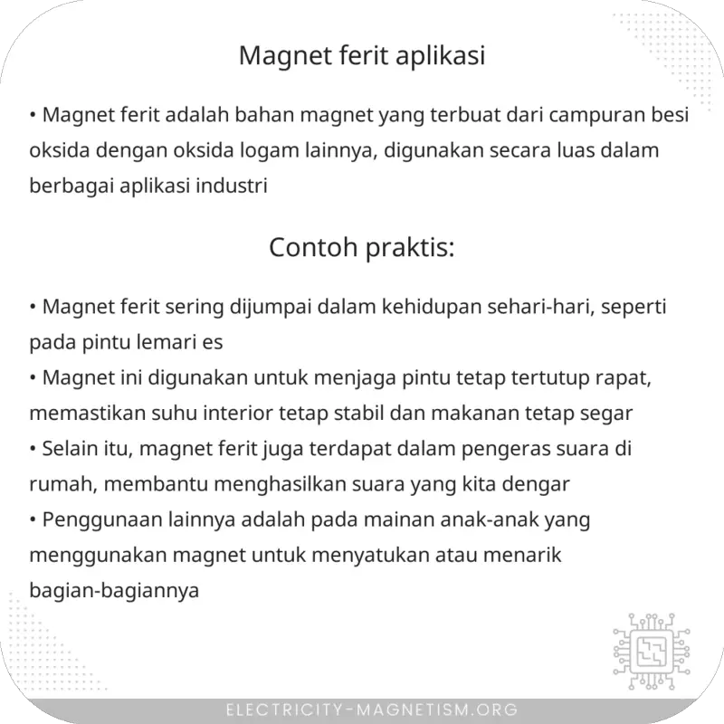 Magnet Ferit | Aplikasi