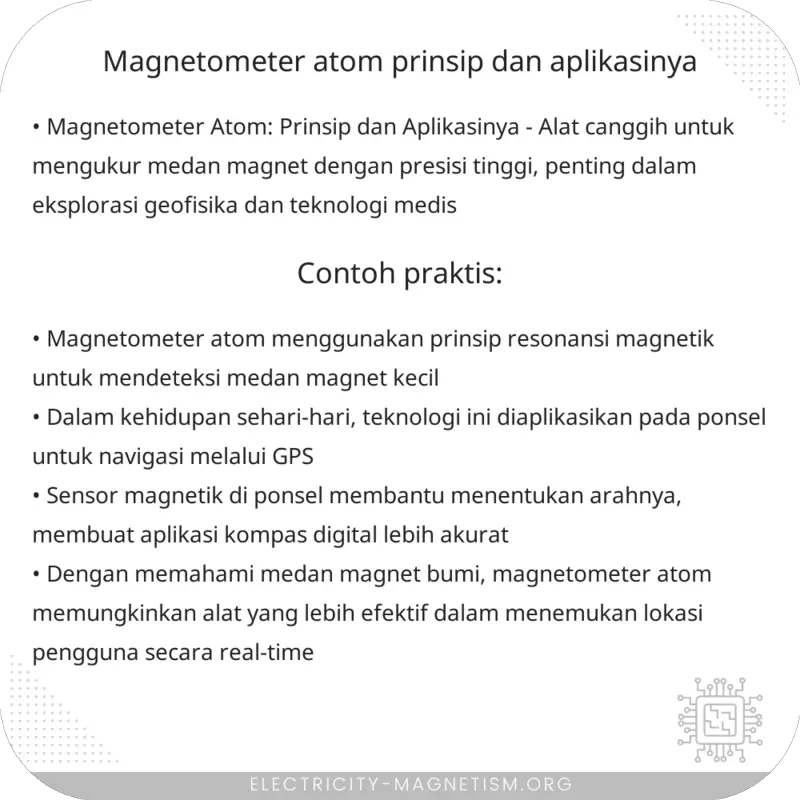 Magnetometer Atom: Prinsip dan Aplikasinya – Electricity – Magnetism