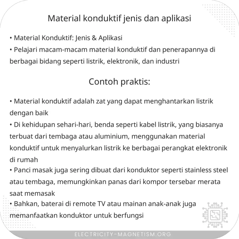 Material Konduktif | Jenis dan Aplikasi – Electricity – Magnetism