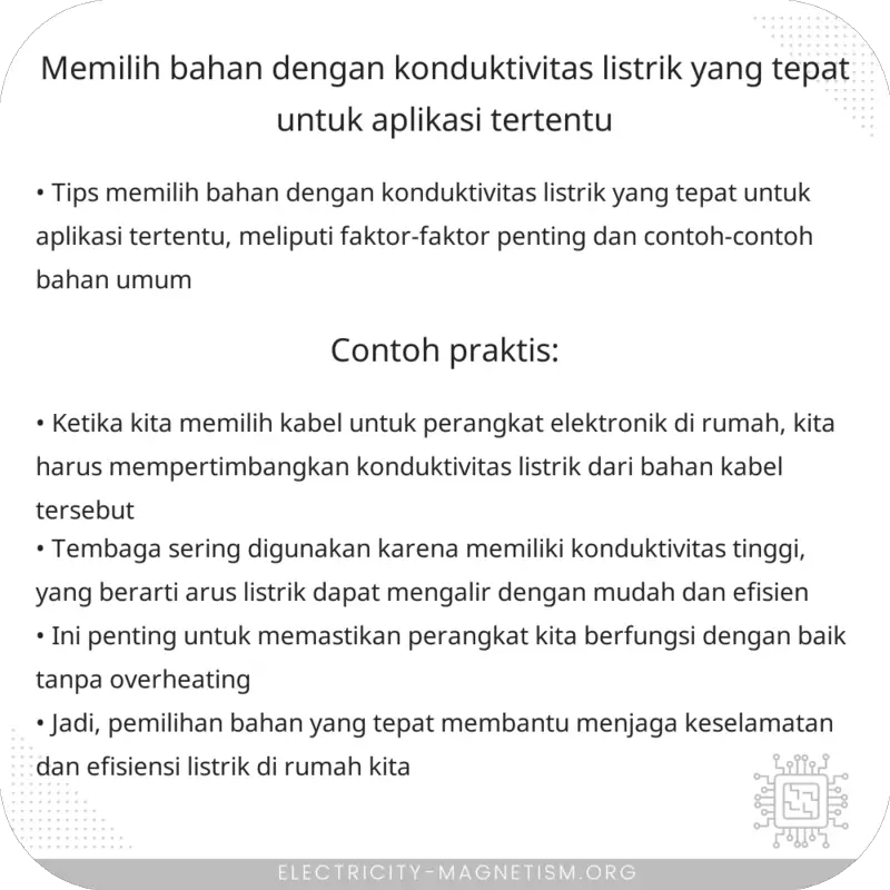 Memilih Bahan dengan Konduktivitas Listrik yang Tepat untuk Aplikasi Tertentu