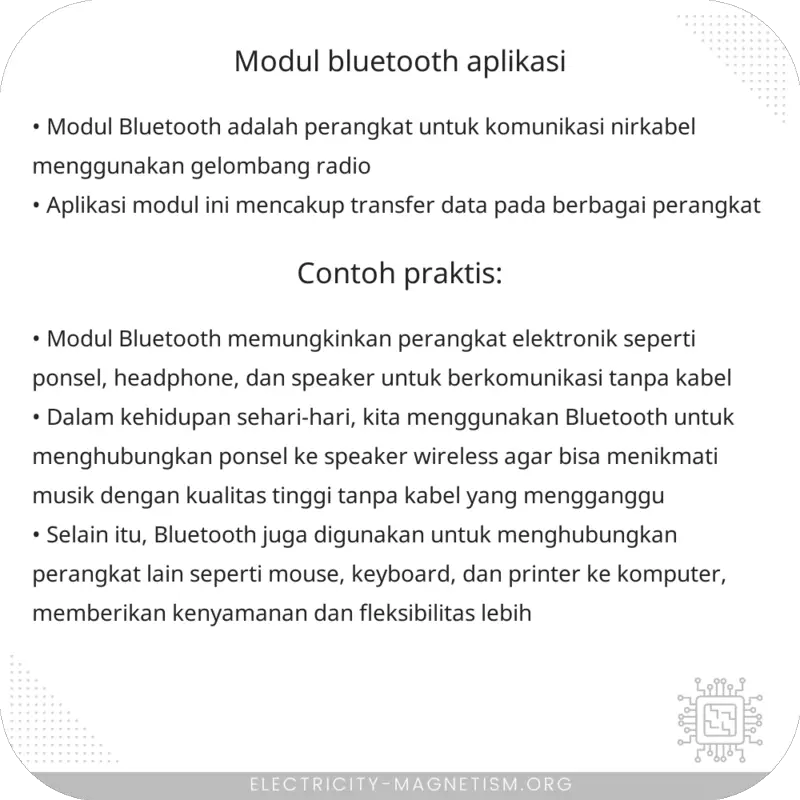Modul Bluetooth | Aplikasi – Electricity – Magnetism