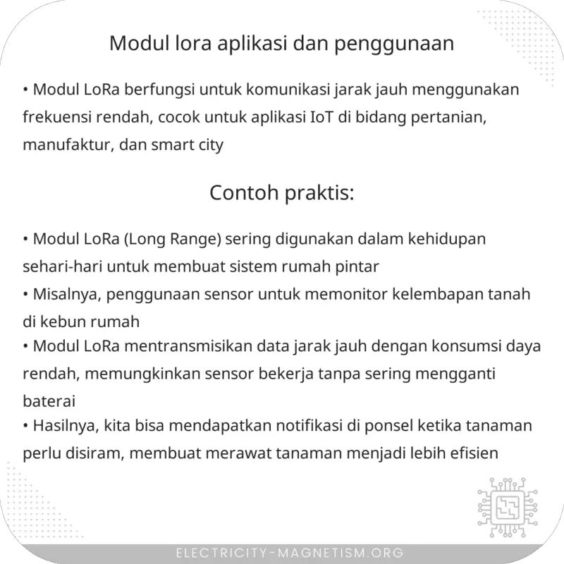 Modul LoRa | Aplikasi dan Penggunaan – Electricity – Magnetism