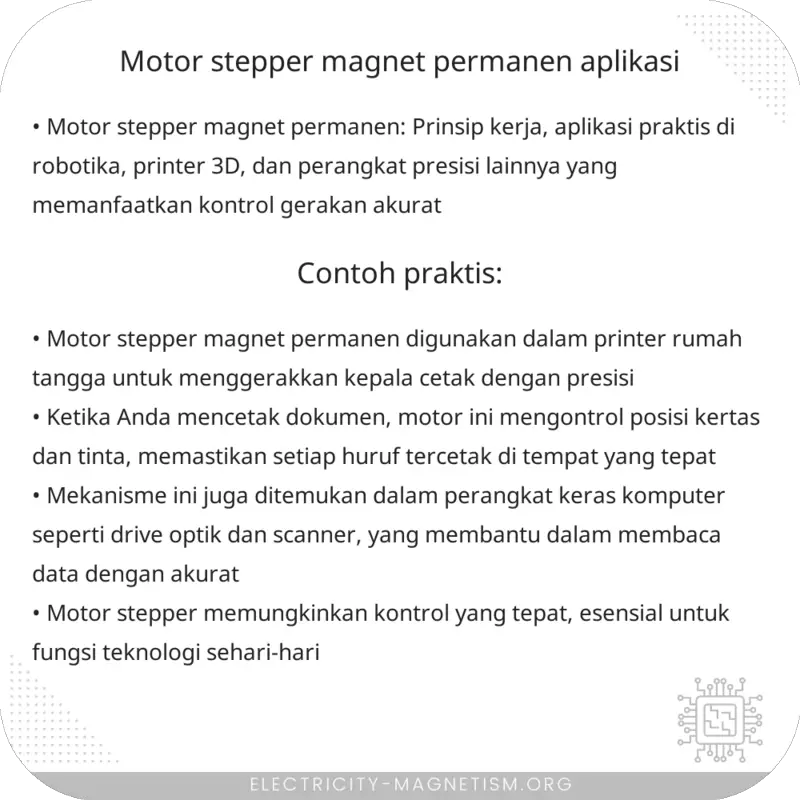 Motor Stepper Magnet Permanen | Aplikasi – Electricity – Magnetism Motor Stepper Magnet Permanen | Aplikasi – Electricity – Magnetism
