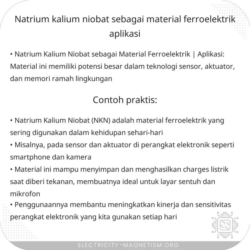 Natrium Kalium Niobat sebagai Material Ferroelektrik | Aplikasi