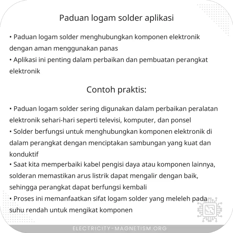 Paduan Logam Solder | Aplikasi