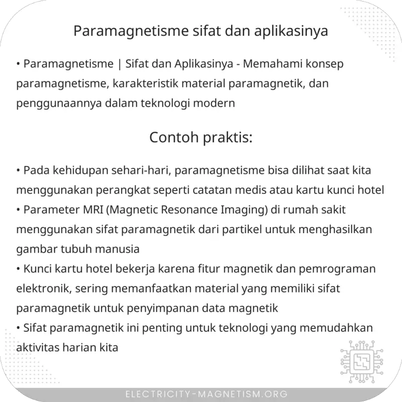 Paramagnetisme | Sifat dan Aplikasinya – Electricity – Magnetism