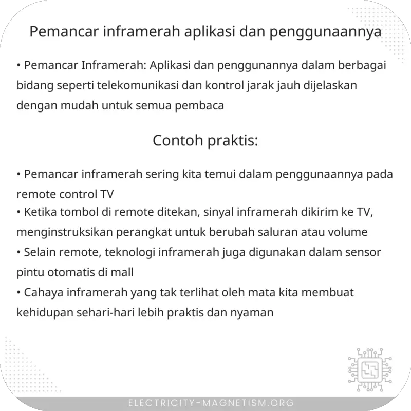 Pemancar Inframerah | Aplikasi dan Penggunaannya