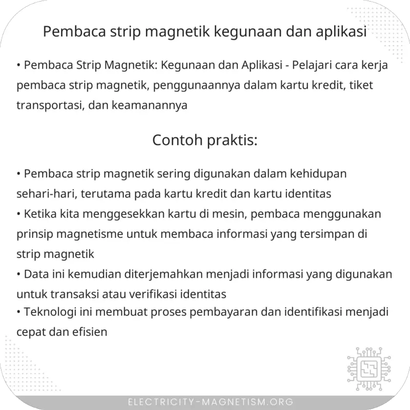 Pembaca Strip Magnetik: Kegunaan dan Aplikasi