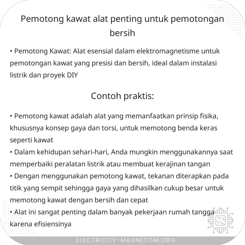Pemotong Kawat | Alat Penting untuk Pemotongan Bersih