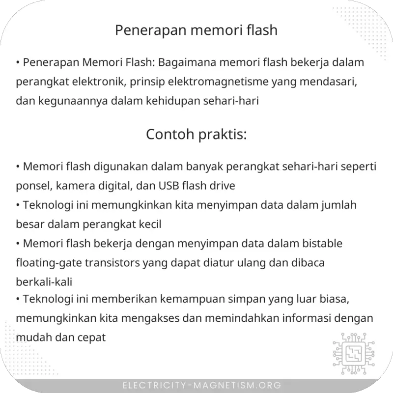 Penerapan Memori Flash – Electricity – Magnetism