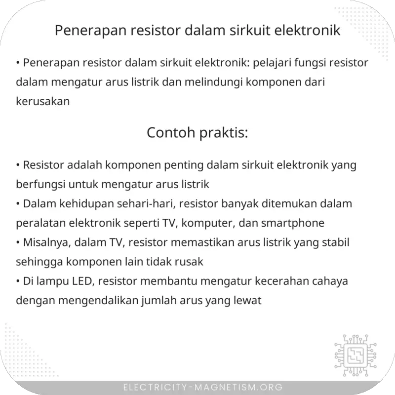 Penerapan Resistor dalam Sirkuit Elektronik – Electricity – Magnetism