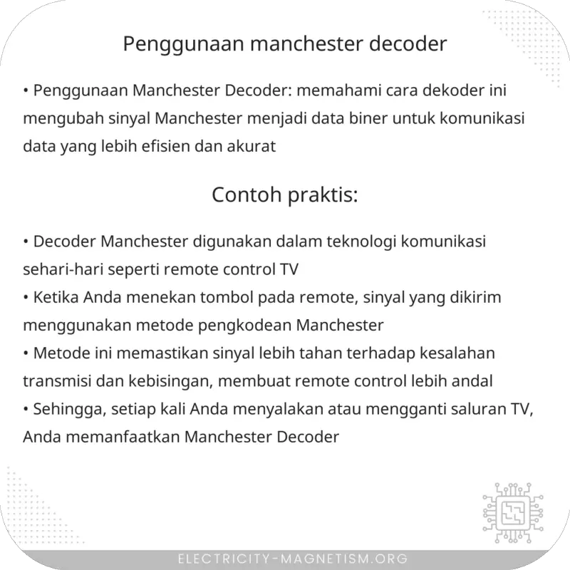 Penggunaan Manchester Decoder – Electricity – Magnetism