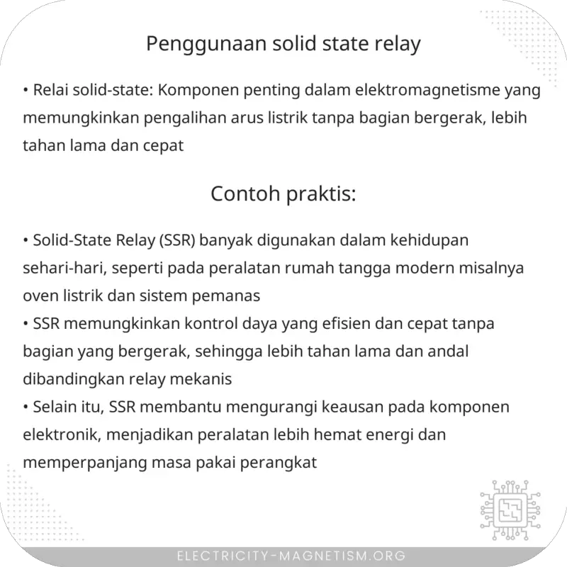 Penggunaan Solid-State Relay – Electricity – Magnetism