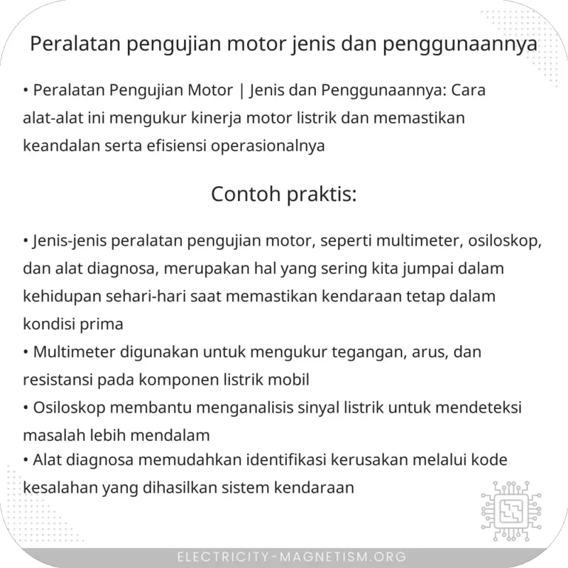 Peralatan Pengujian Motor | Jenis dan Penggunaannya – Electricity ...