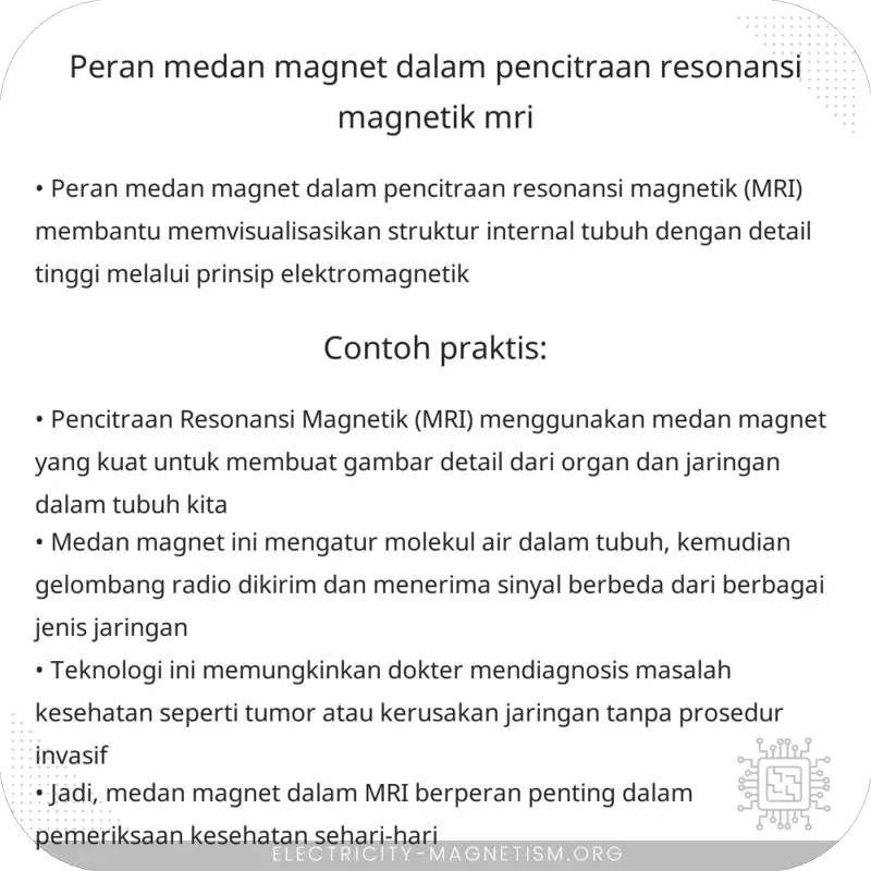 Peran Medan Magnet dalam Pencitraan Resonansi Magnetik (MRI)