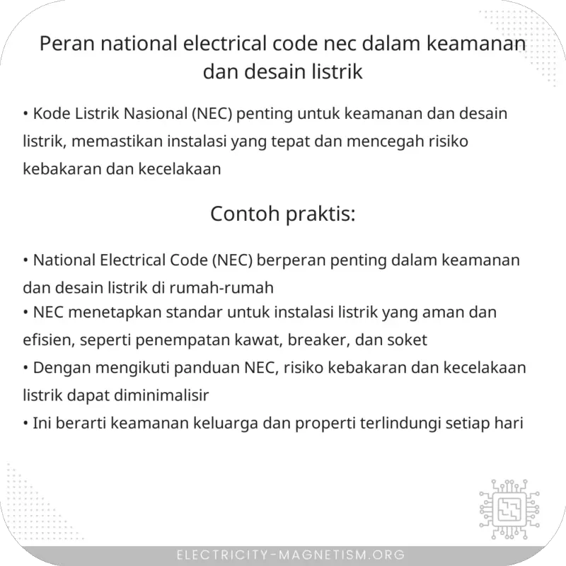 Peran National Electrical Code (NEC) dalam Keamanan dan Desain Listrik – Electricity – Magnetism