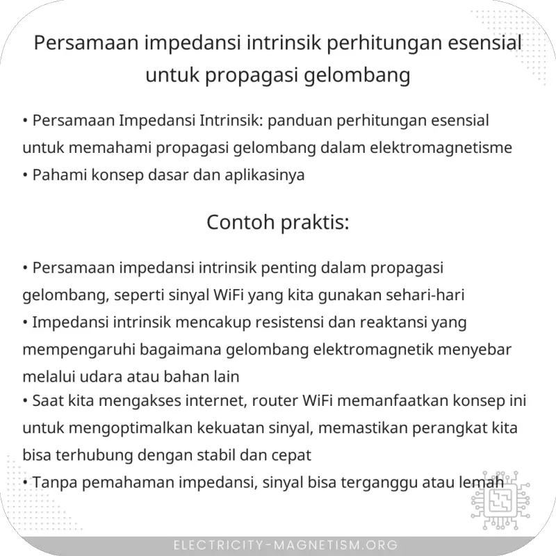 Persamaan Impedansi Intrinsik | Perhitungan Esensial untuk Propagasi ...
