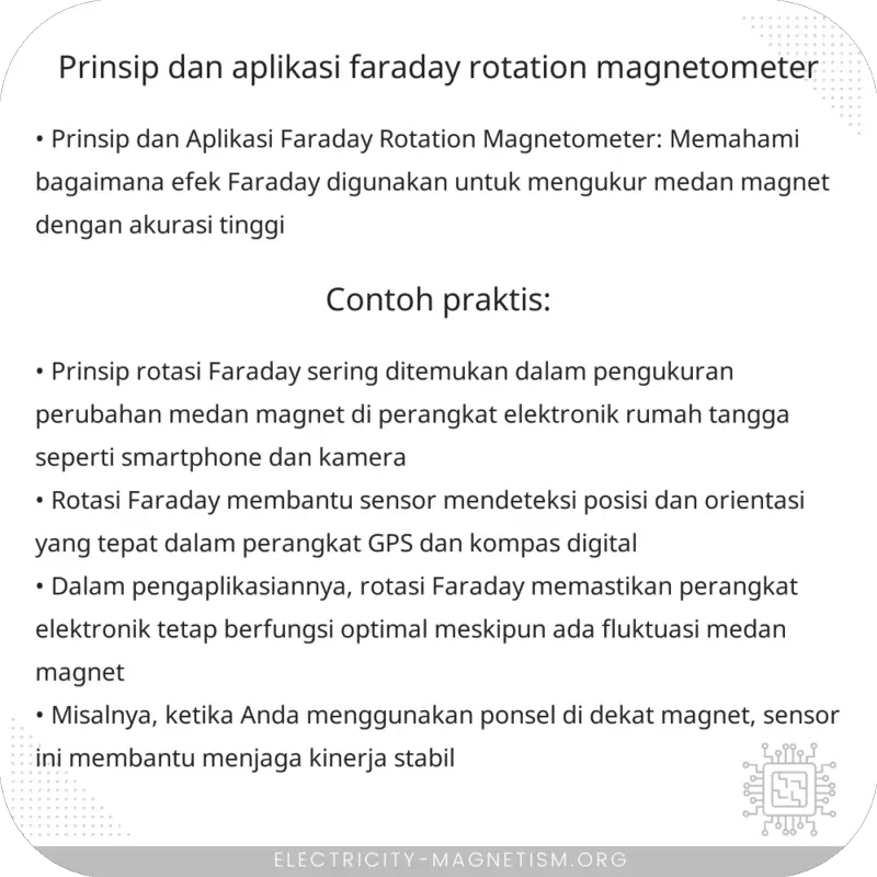 Prinsip dan Aplikasi Faraday Rotation Magnetometer – Electricity ... Prinsip dan Aplikasi Faraday Rotation Magnetometer – Electricity ...