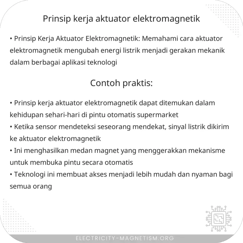 Prinsip Kerja Aktuator Elektromagnetik – Electricity – Magnetism