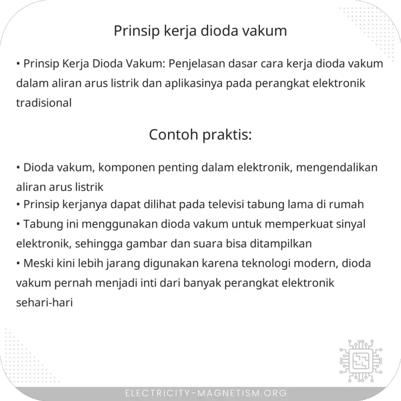 Prinsip Kerja Dioda Vakum – Electricity – Magnetism