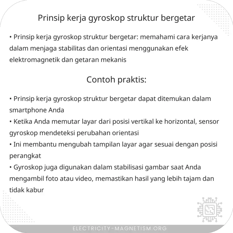 Prinsip Kerja Gyroskop Struktur Bergetar – Electricity – Magnetism
