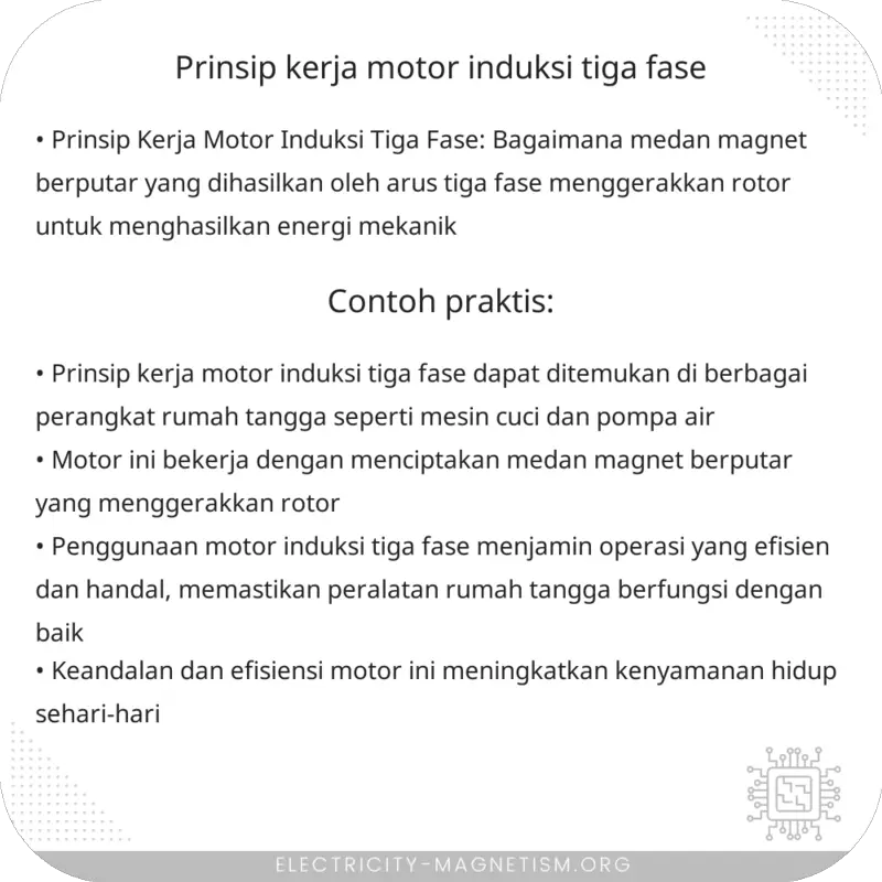 Prinsip Kerja Motor Induksi Tiga Fase