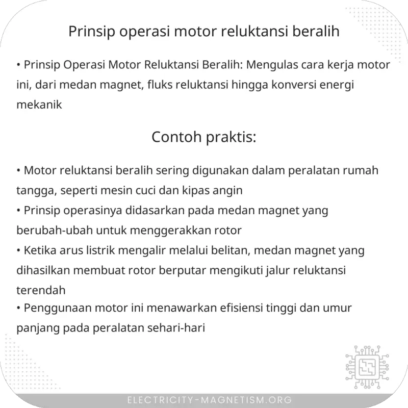 Prinsip Operasi Motor Reluktansi Beralih – Electricity – Magnetism