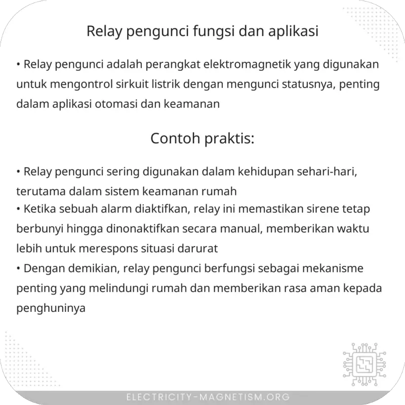 Relay Pengunci | Fungsi dan Aplikasi – Electricity – Magnetism