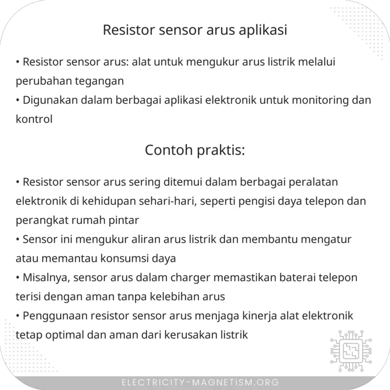 Resistor Sensor Arus | Aplikasi