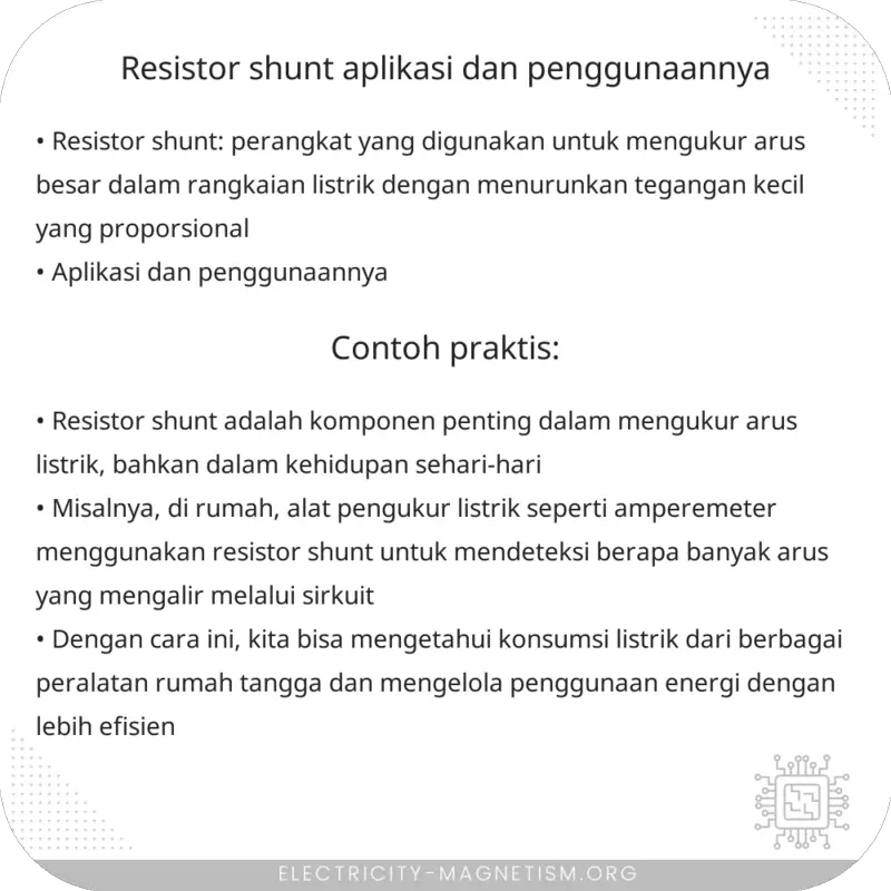 Resistor Shunt | Aplikasi dan Penggunaannya