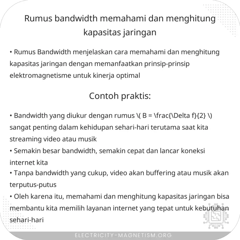 Rumus Bandwidth | Memahami dan Menghitung Kapasitas Jaringan ...