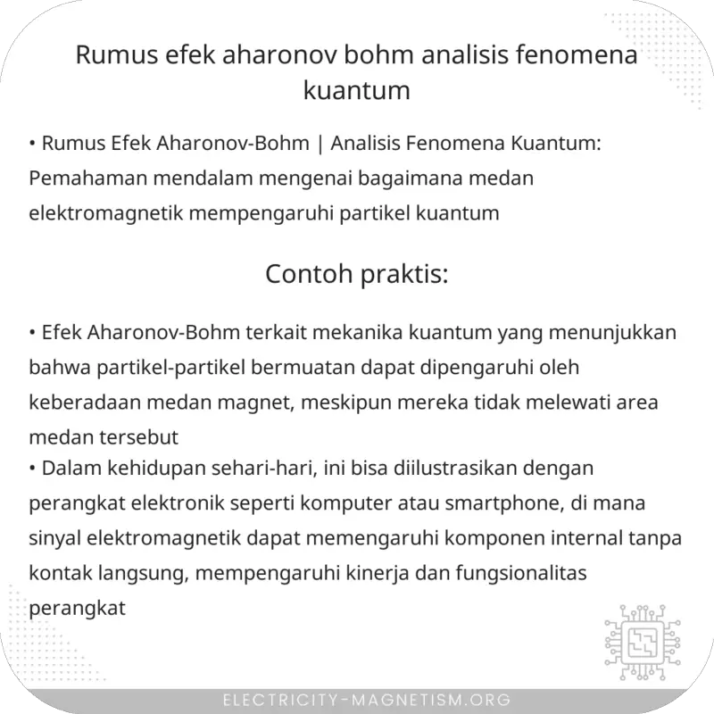 Rumus Efek Aharonov-Bohm | Analisis Fenomena Kuantum – Electricity ...