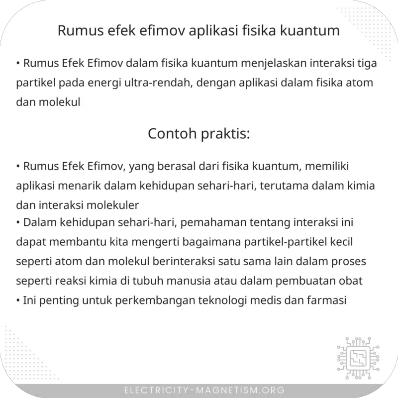 Rumus Efek Efimov | Aplikasi Fisika Kuantum – Electricity – Magnetism