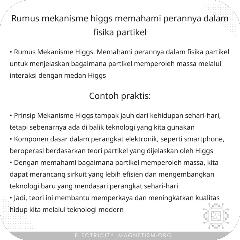 Rumus Mekanisme Higgs | Memahami Perannya dalam Fisika Partikel ...