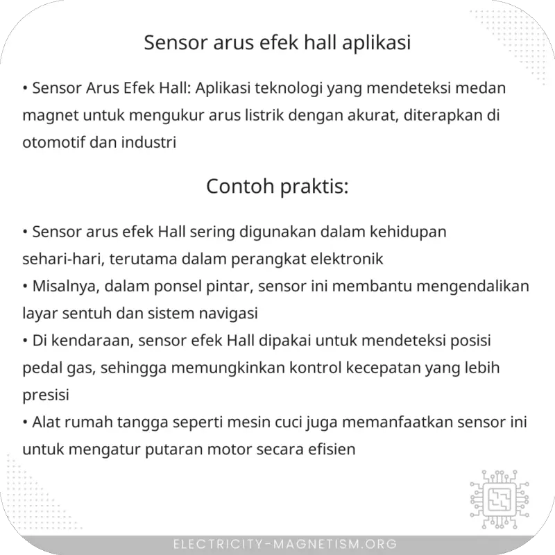 Sensor Arus Efek Hall | Aplikasi – Electricity – Magnetism