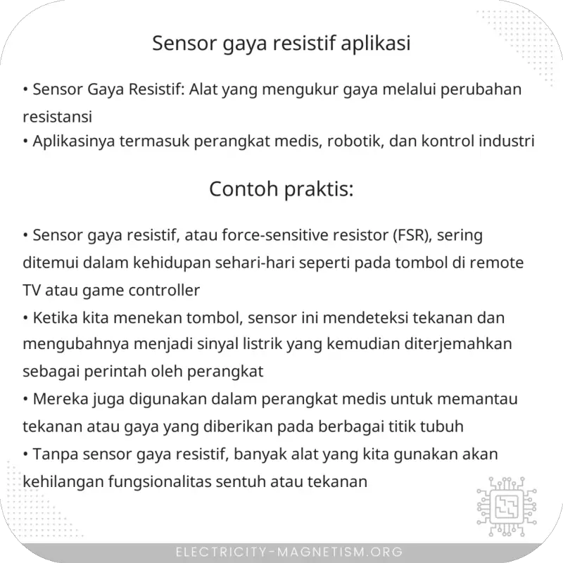 Sensor Gaya Resistif | Aplikasi