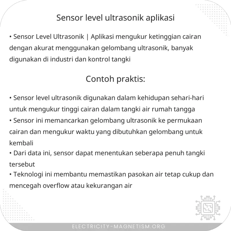 Sensor Level Ultrasonik | Aplikasi – Electricity – Magnetism